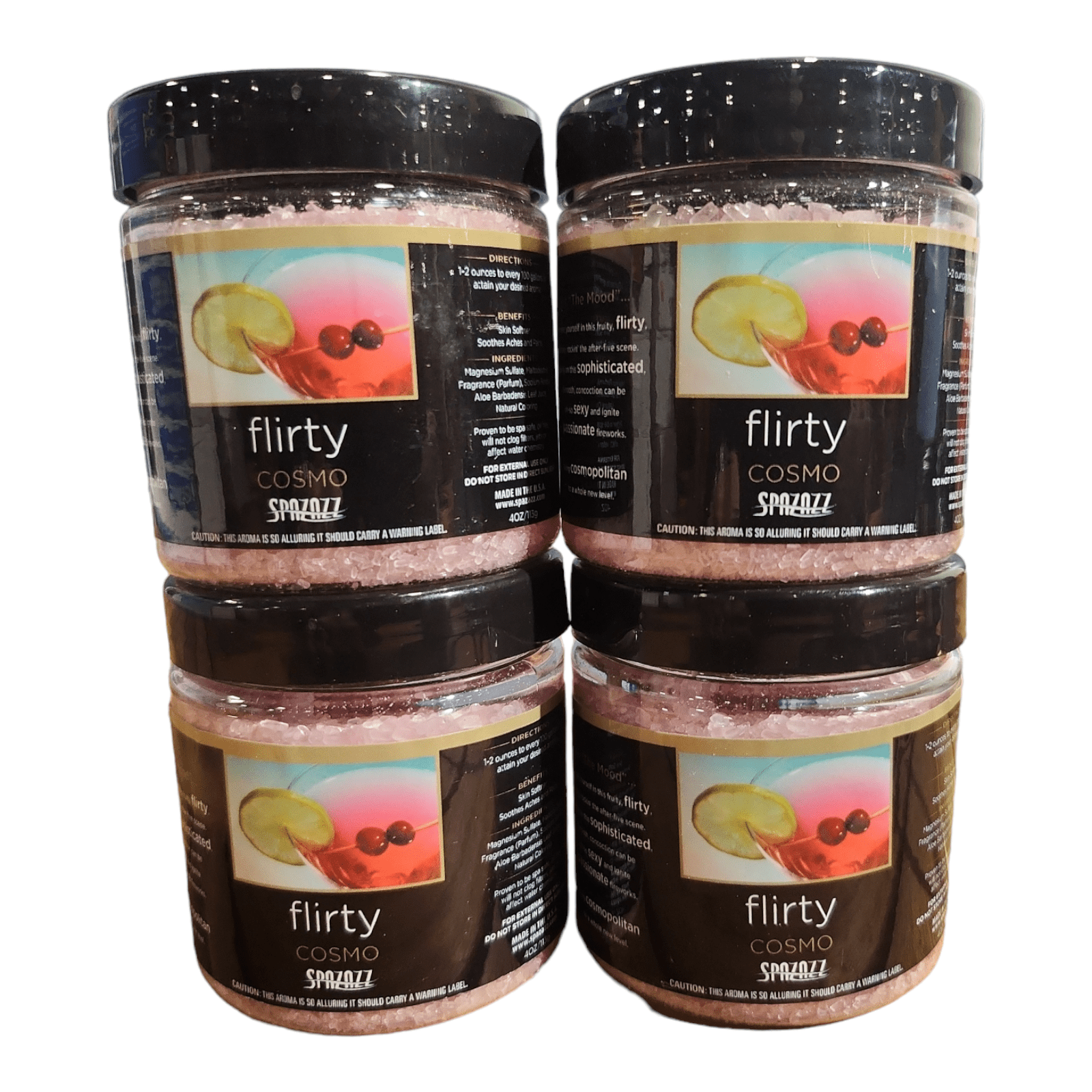 Spazazz (4-Pack) Flirty - Cosmo Spa & Bath Crystals - 16oz Total ...