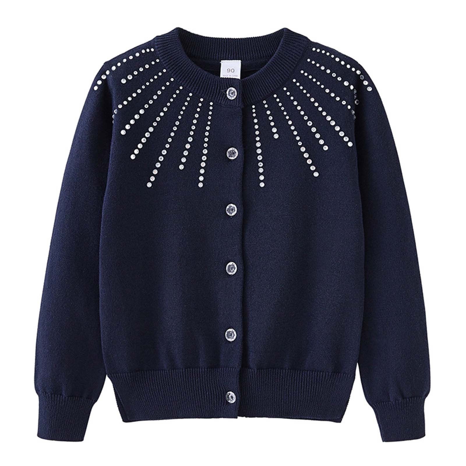 Spazoro Kids Girls Sweaters, Button Down Long Sleeve Fall Winter Cotton ...