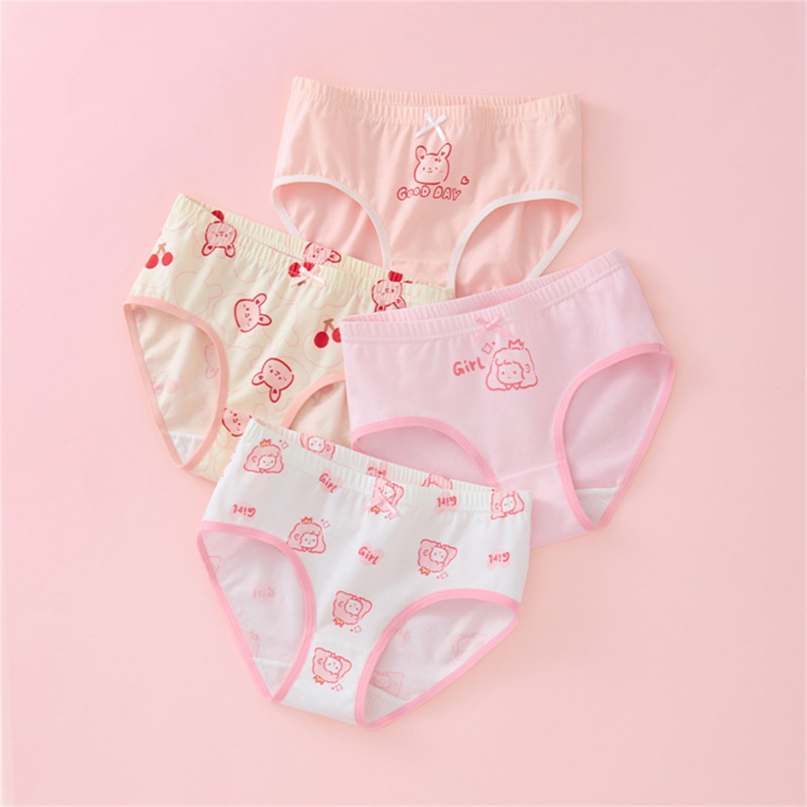 Spazoro Toddler Girls Briefs, Cotton Soft & Comfy Cartoon 4-Pack ...