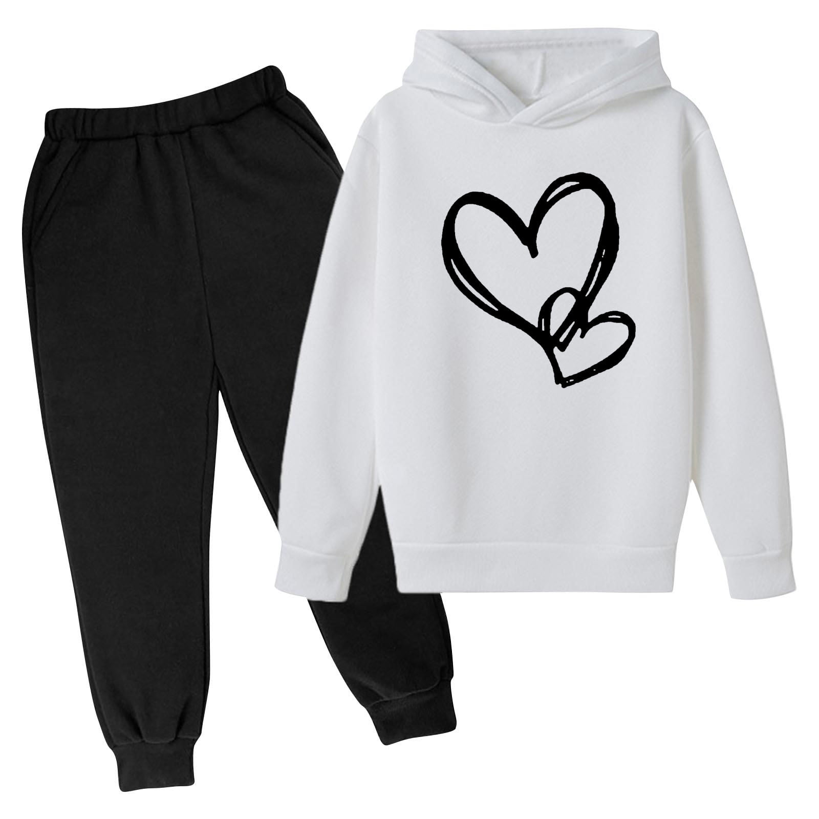Spazoro Toddler Girls Pullover Hoodie and Jogger Clothing Set, 2PC ...