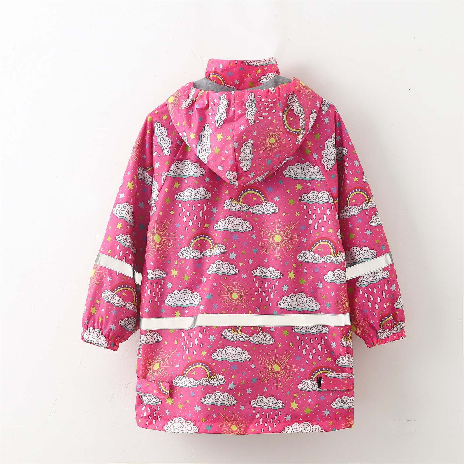 Spazoro Girls Rain Jacket, Lightweight Raincoat Hooded Waterproof ...