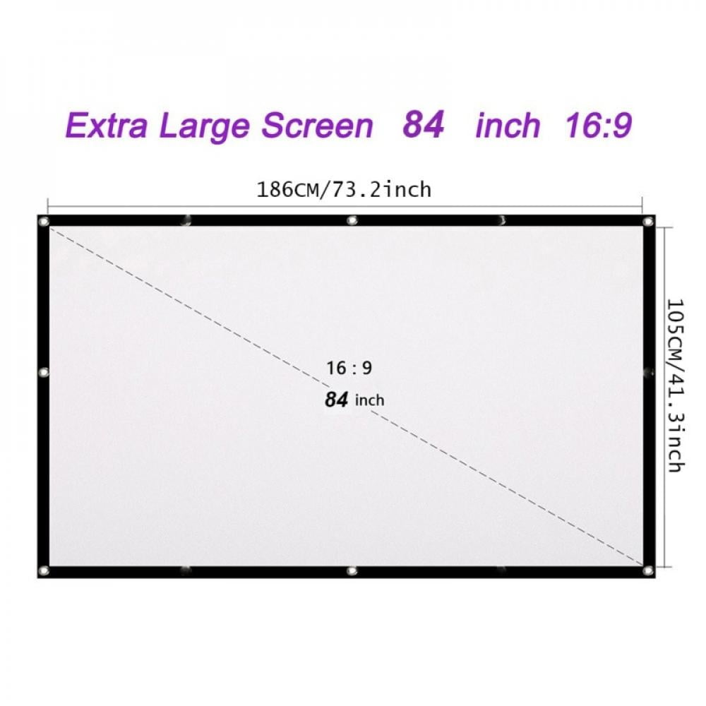 Spdoo 16:9 foldable design home translucent projection screen outdoor 120 inch projector movie ...
