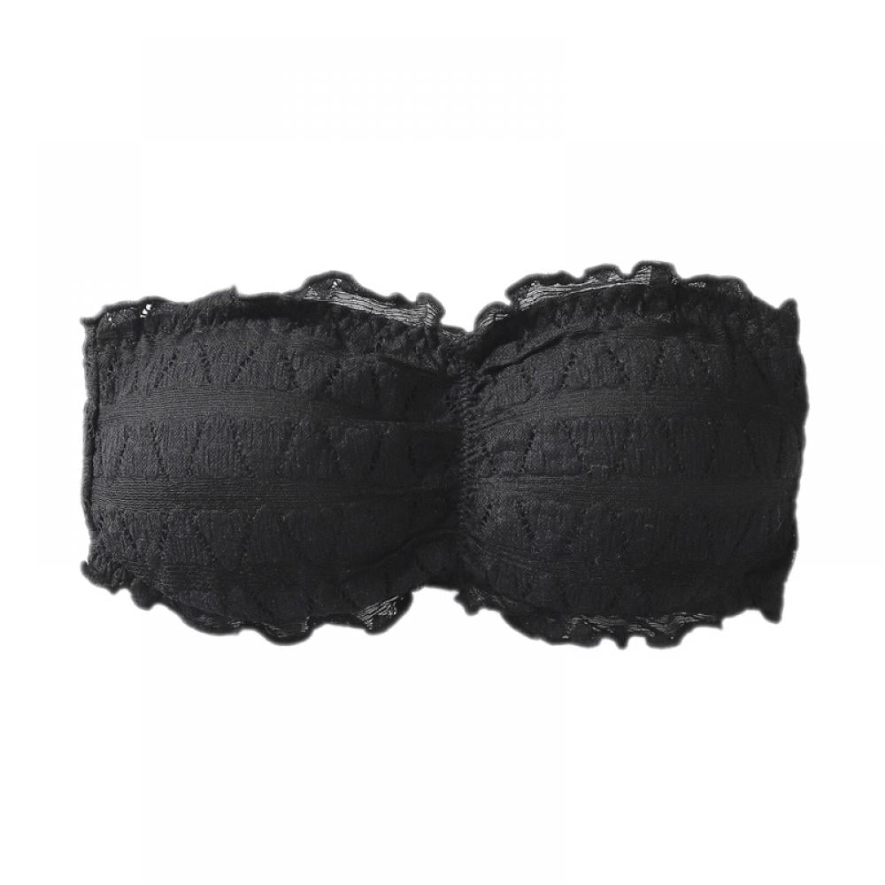 Spdoo Women's Floral Lace Tube Top Bra Strapless Bras Seamless Stretchy ...