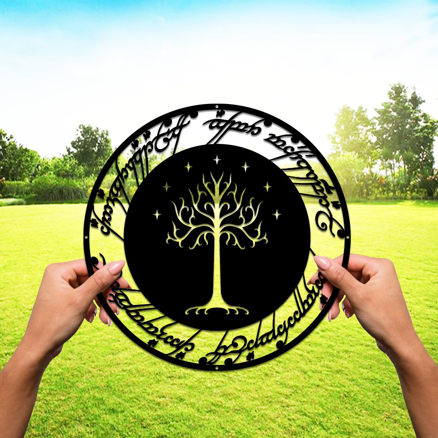 Speak Friend And Enter Sign circle Welcome Sign Door Sign Entryway ...