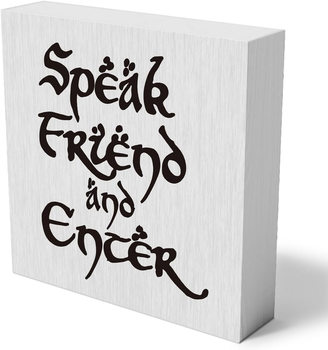 Speak Friend and Enter Wooden Box Sign Decorative Funny Wood Box Sign ...