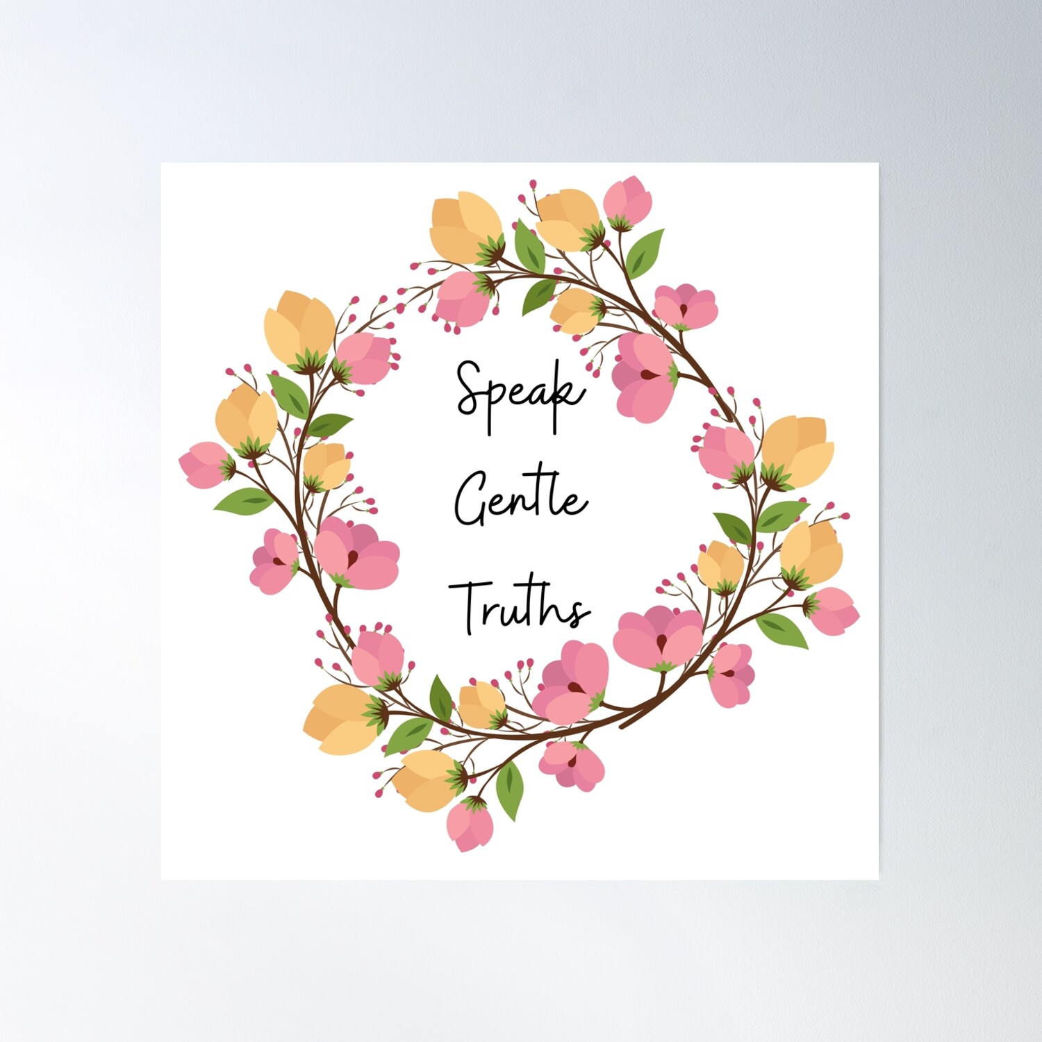 Speak Gentle Truth Cute Funny Gift Happy Fun Introvert Awkward Geek ...