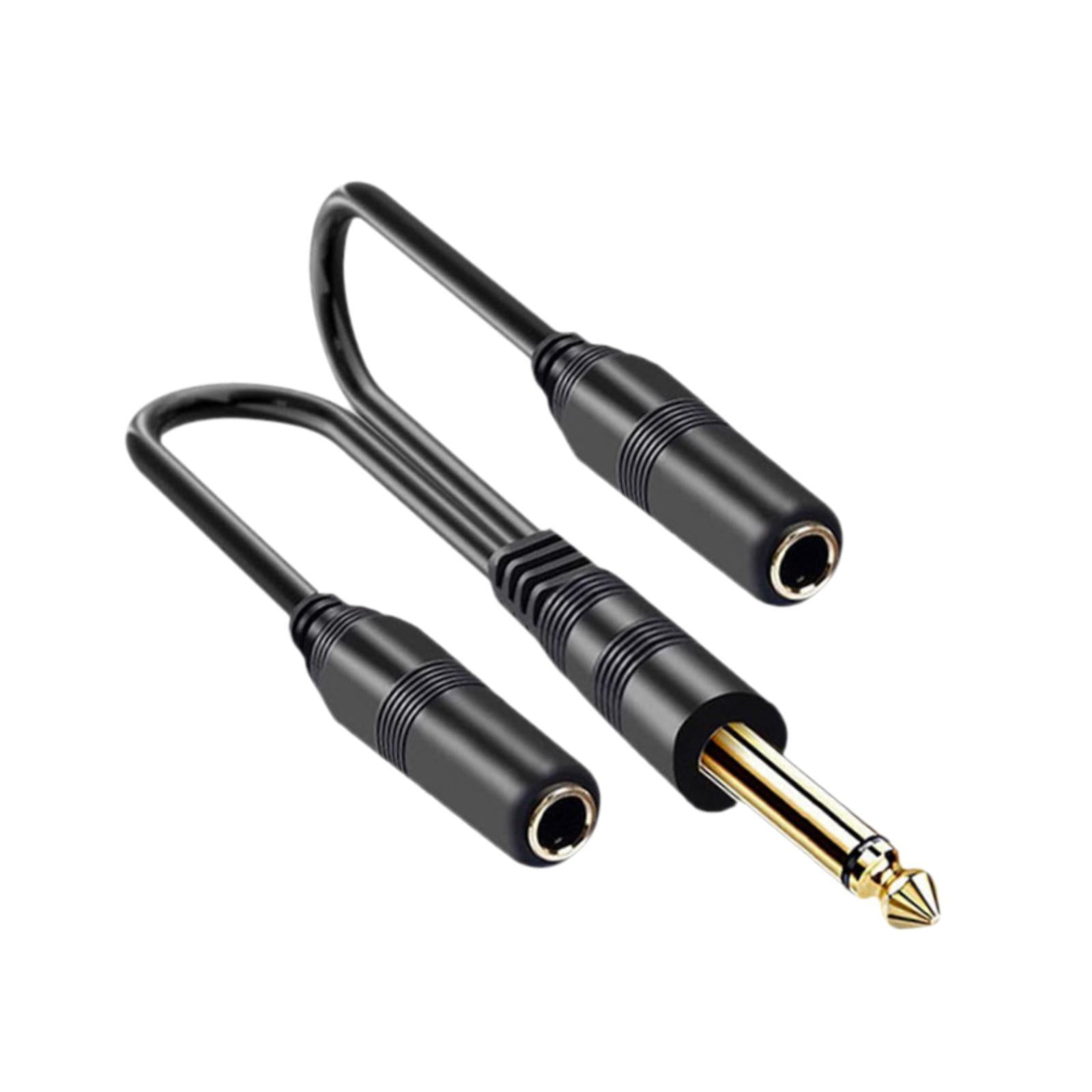 Speaker Cable 6.35mm Y Splitter Adapter PVC Material for Guitar Studio ...