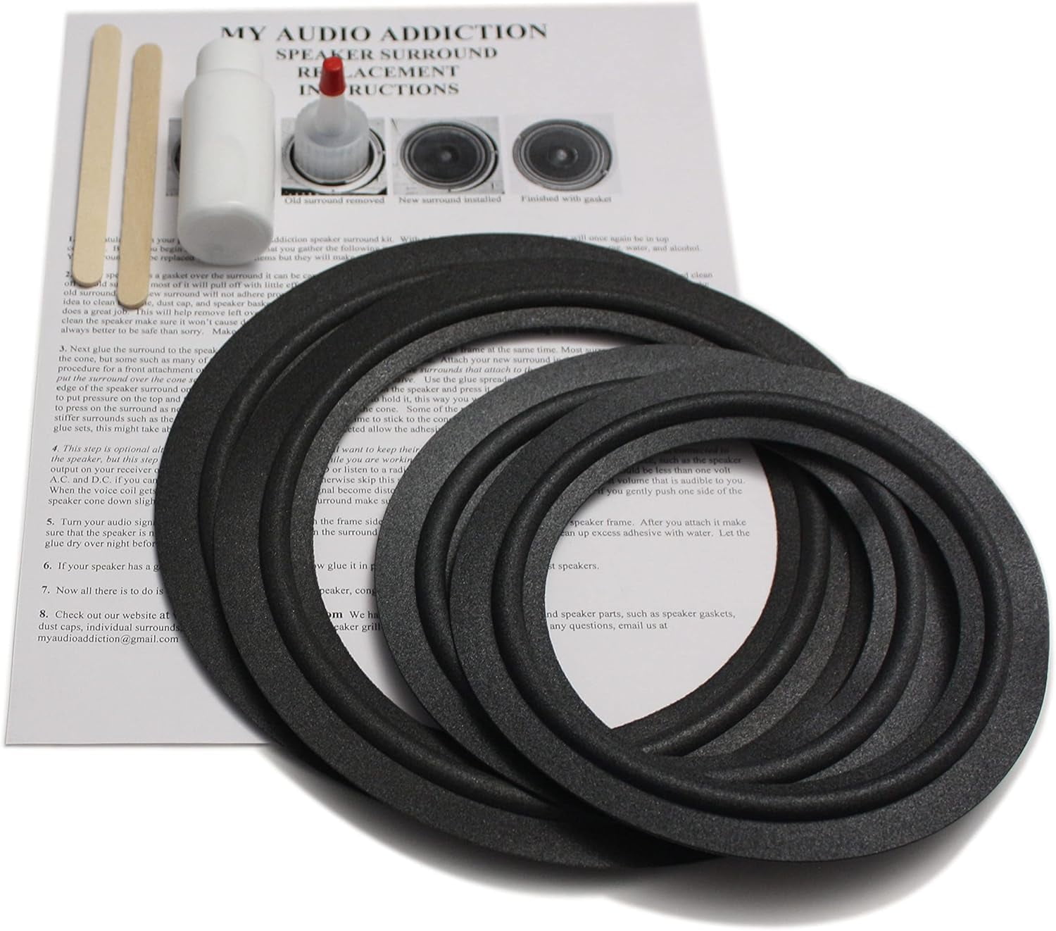 Speaker Foam Surround Repair Kit for JBL J900MV Woofers and Midrange ...