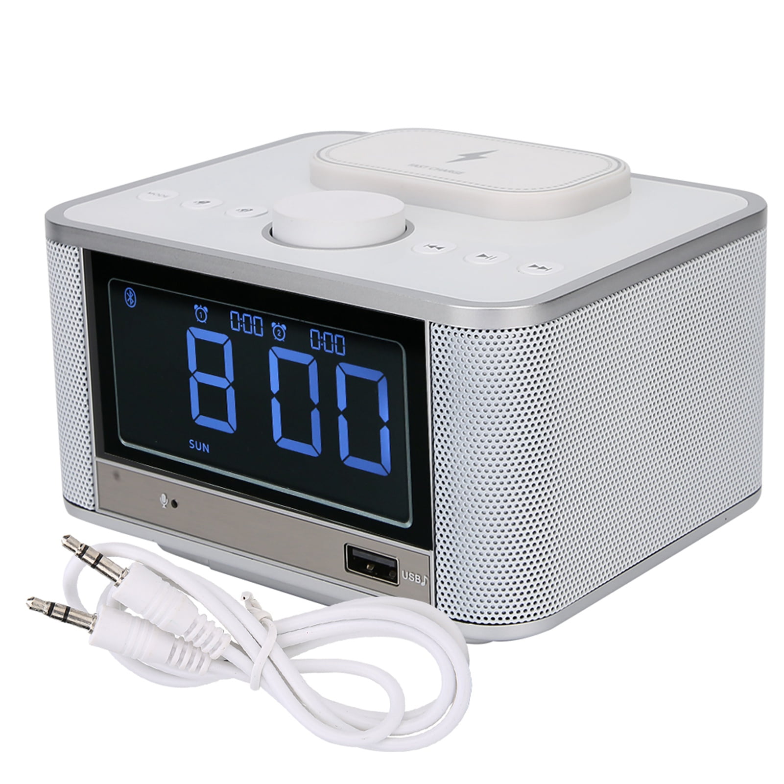Speaker Player Charging Digital Alarm Clock US Plug 110-240V,Desktop ...