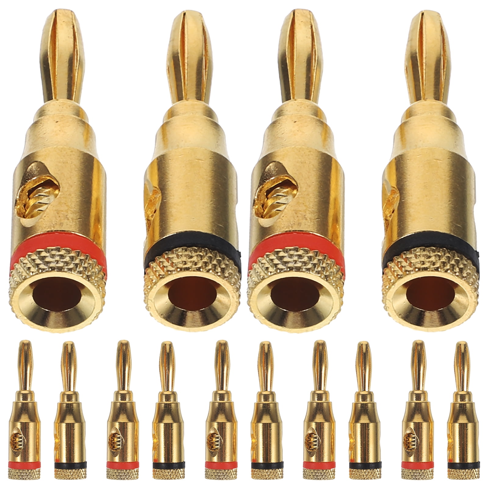 Speaker Plug 12 Pairs 4mm Banana Plugs Audio Jack Connector Suround ...