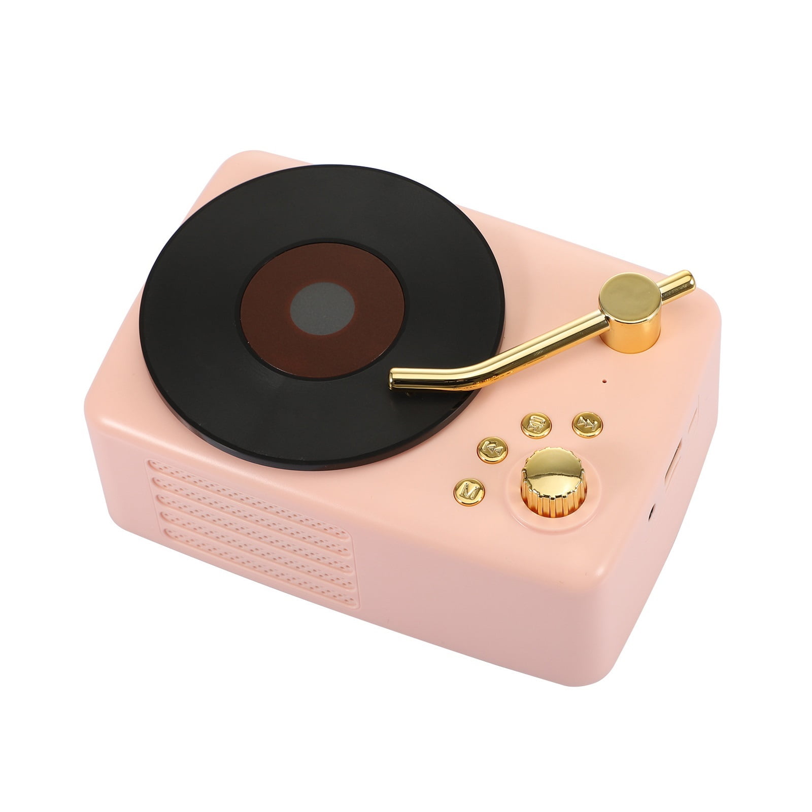 Speaker Retro Vinyl Phonograph Stereo Desktop Wireless Creative Rotary ...