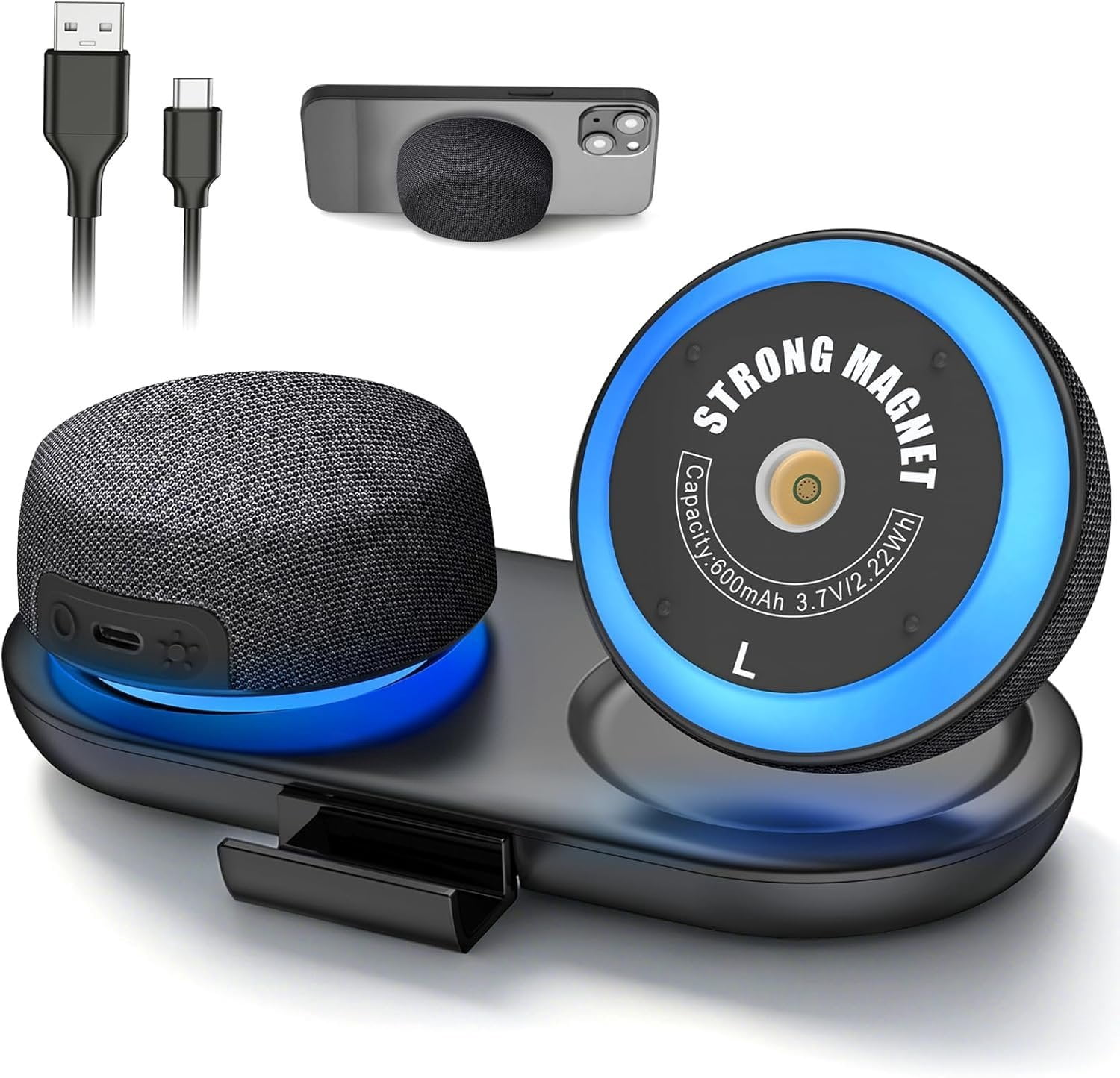 Speaker Set with TWS Stereo & Base - 10H Playtime, 3H with RGB Sync ...