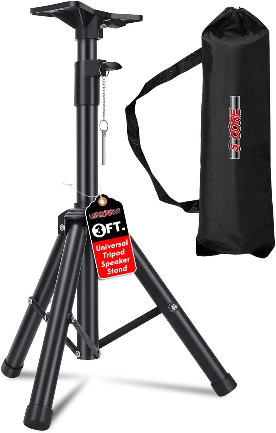 Speaker Stand Tripod Floor Heavy Duty Adjustable 24 to 36 Inch DJ ...