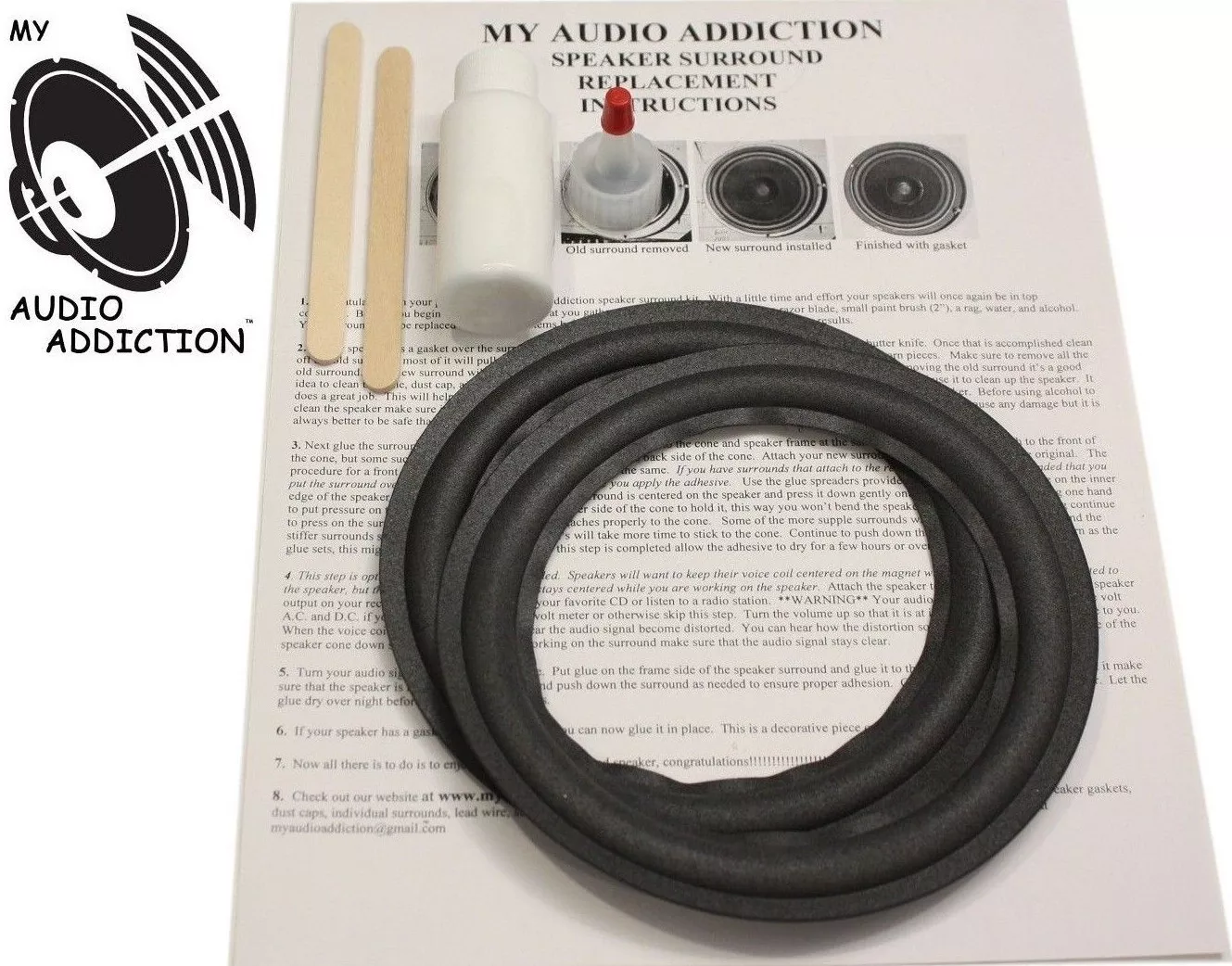 Speaker Surround Repair Kit For Acoustic Research 6 5 Ar 8bx 8bxi