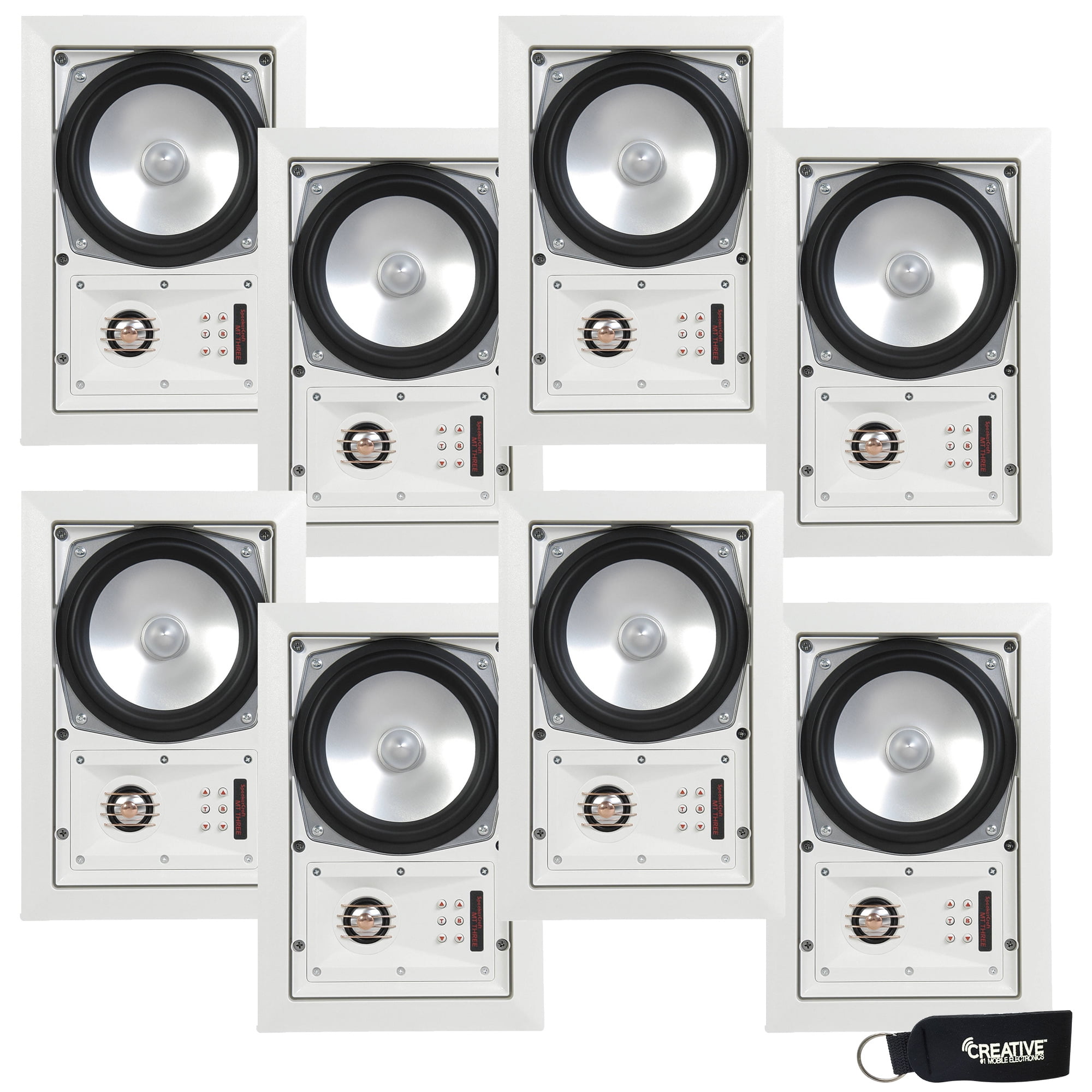SpeakerCraft MT6 Three - In-Wall or Ceiling Speaker Includes White ...