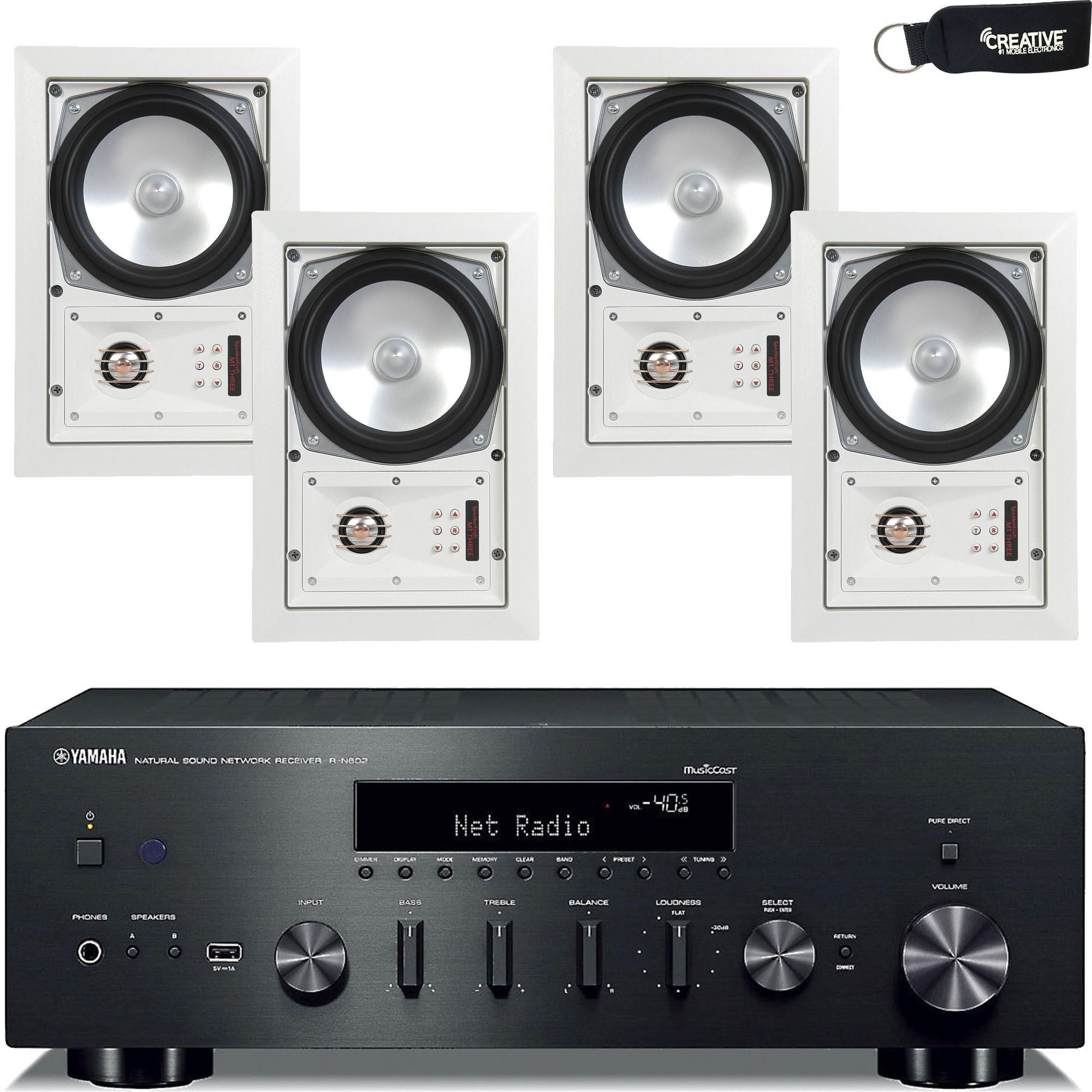 SpeakerCraft - Two pairs of MT6Three In-Wall / Ceiling Speakers (4 ...