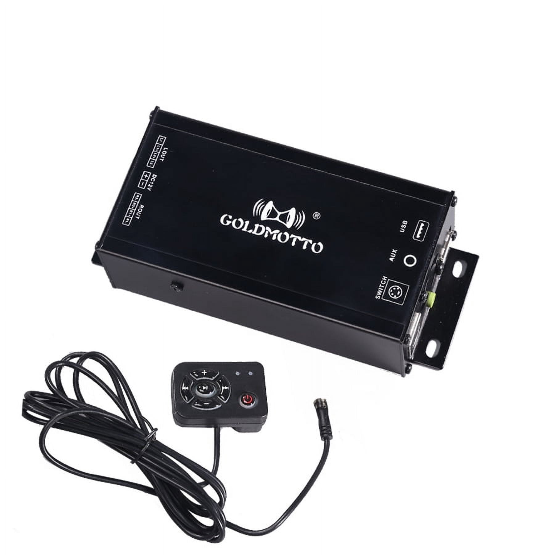 Speakers Audio Amplifier MP3 Player Bluetooth For Motorcycle ATV FM ...
