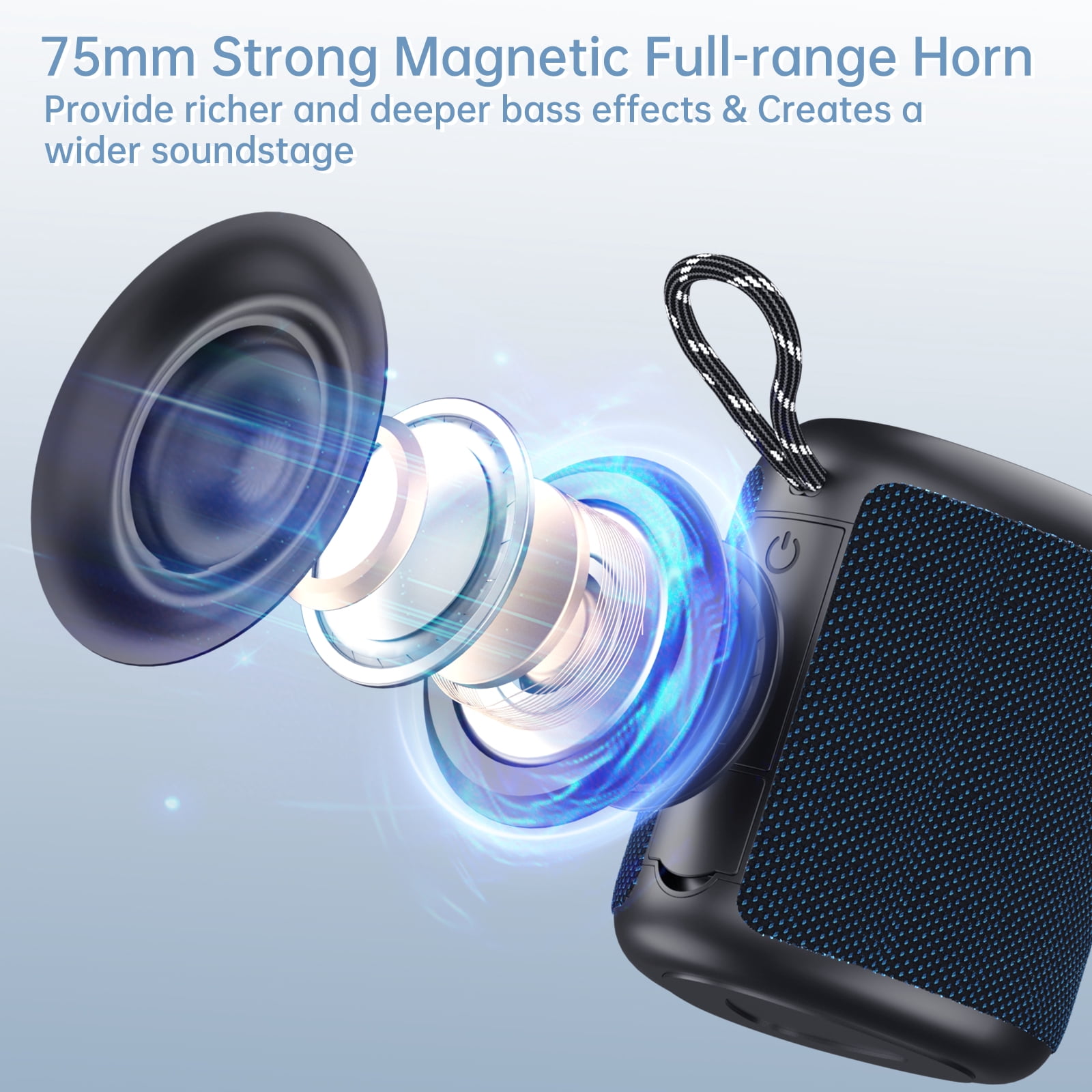 Speakers Bluetooth Wireless Bluetooth Speaker (Blue and Black) Mono ...