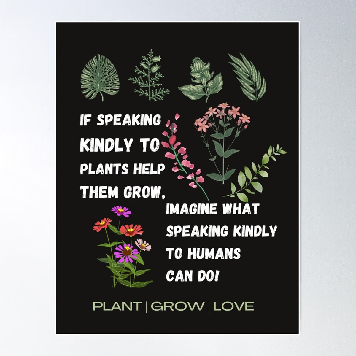 Speaking Kindly Poster Wall Art, Modern Wall Decor For Living Room ...