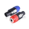 Speakon to 1/4 Connector Speak-On Male to 1/4" TS Female Jack Adapter ...