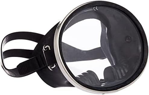 Spearfishing Free Dive Mask - Classic Rubber with Tempered Glass Lenses ...