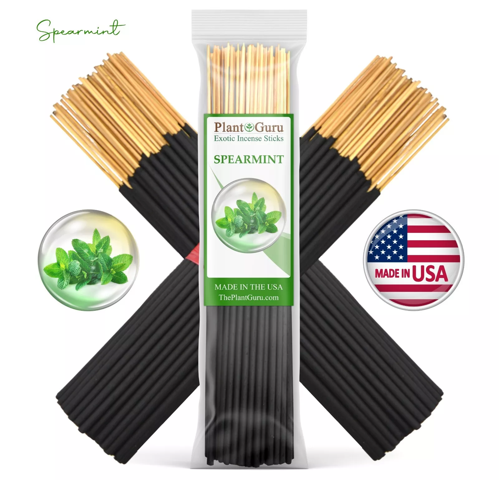 Spearmint Incense Sticks 7" Bulk - 1 Bundle 85 to 100 Sticks - Smooth ...