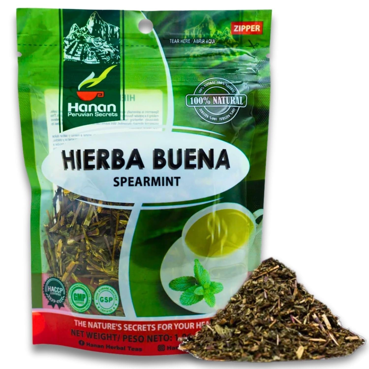 Spearmint Tea Loose Leaf (Hierba Buena) 1.1 oz (30 g) - Dried ...