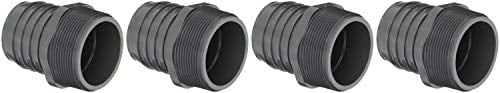 Spears 1436 Series PVC Tube Fitting, Adapter, Schedule 40, Gray, 2 inches Barbed x NPT Male-4 ...