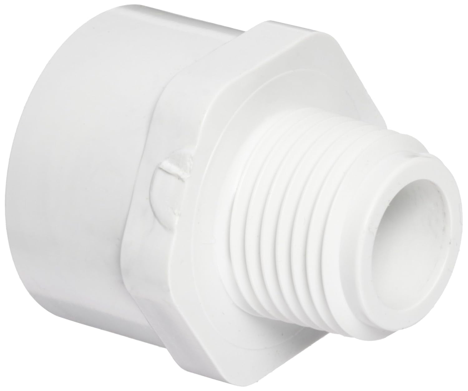 Spears 446 Series PVC Pipe Fitting, Adapter, Schedule 40, 1/2" NPT Male x 3/4" NPT Female ...