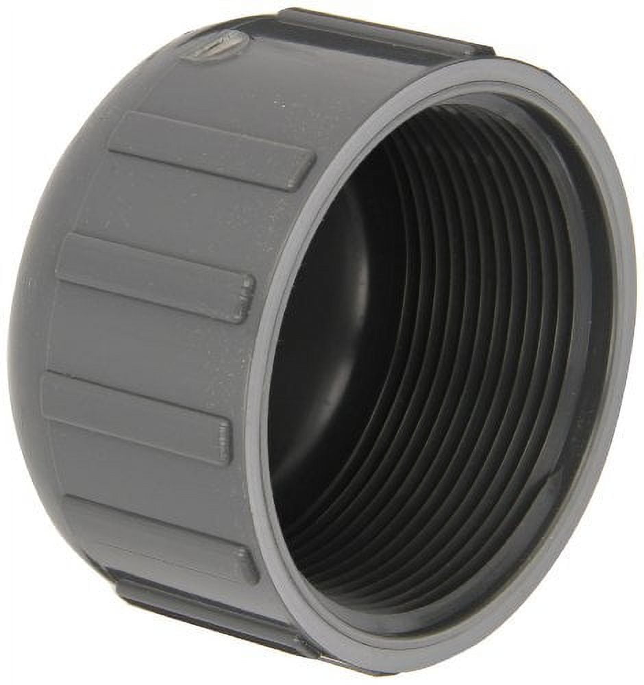 Spears 448-G Series PVC Pipe Fitting, Cap, Schedule 40, Gray, 4" NPT ...
