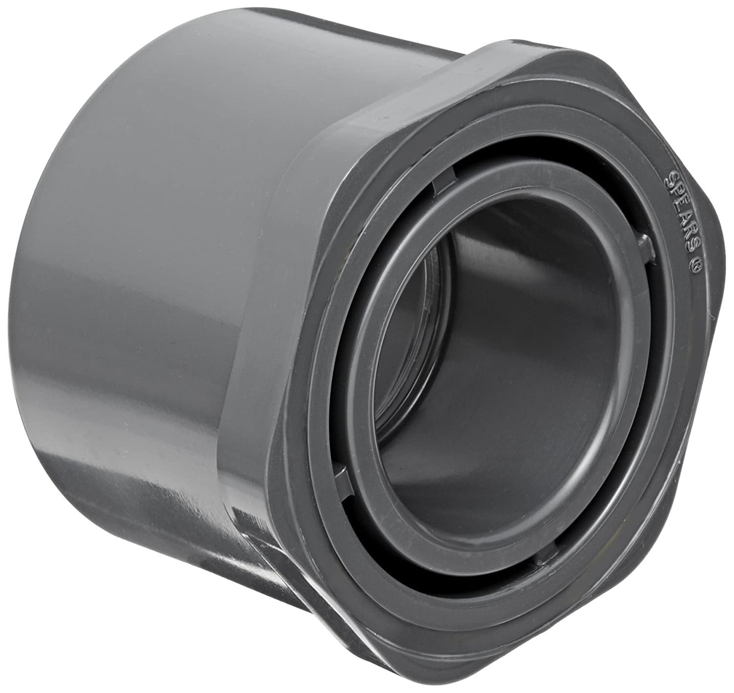 Spears 837 Series PVC Pipe Fitting, Bushing, Schedule 80, 2-1/2" Spigot ...
