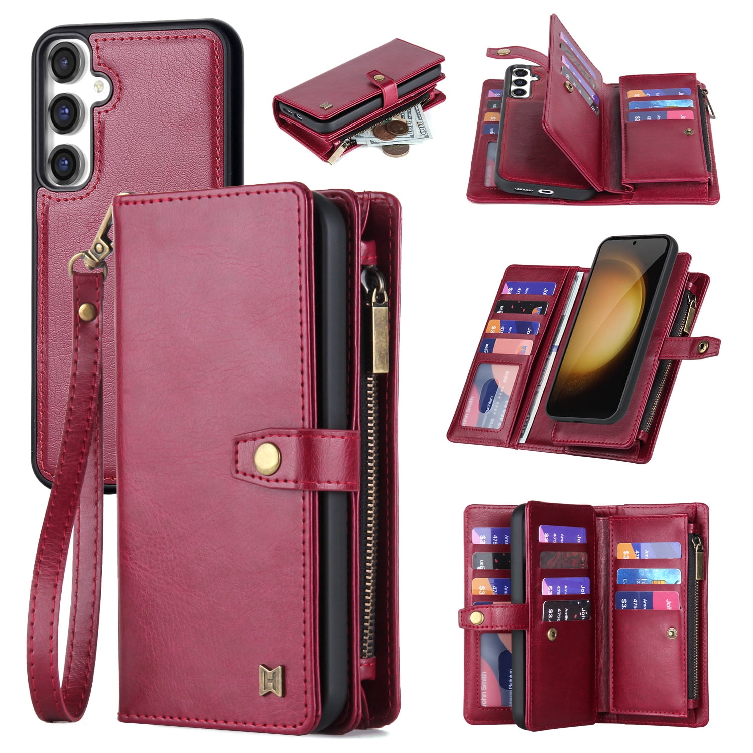 Wallet Case for Samsung Galaxy S23 FE, 2 In 1 Detachable Magnetic Cover ...