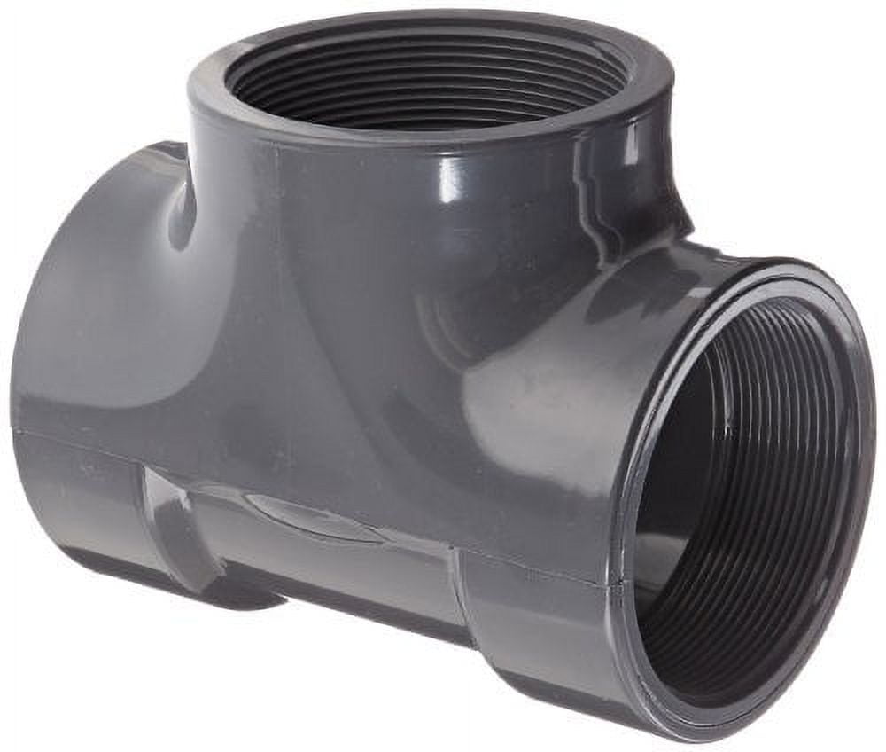 Spears Manufacturing 805-040 Series 805 PVC Pipe Fitting, Tee, Schedule 80, 4" NPT Female ...