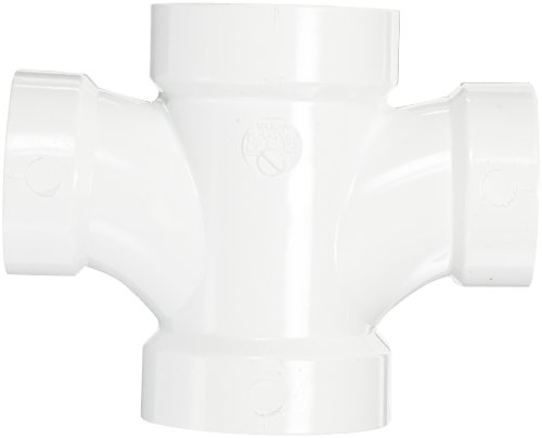 Spears P429 Series PVC DWV Pipe Fitting, Reducing Double Sanitary Tee ...
