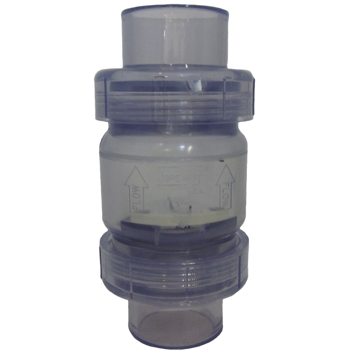 Spears S178OC15 1.5" Clear PVC Spring Check Valve - Walmart.com