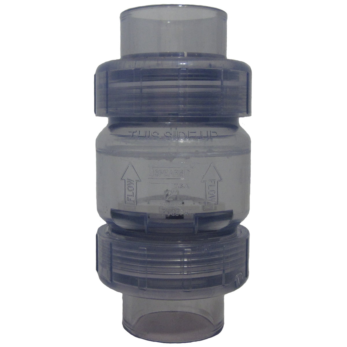 Spears S178OC20 2" Clear PVC Spring Check Valve - Walmart.com