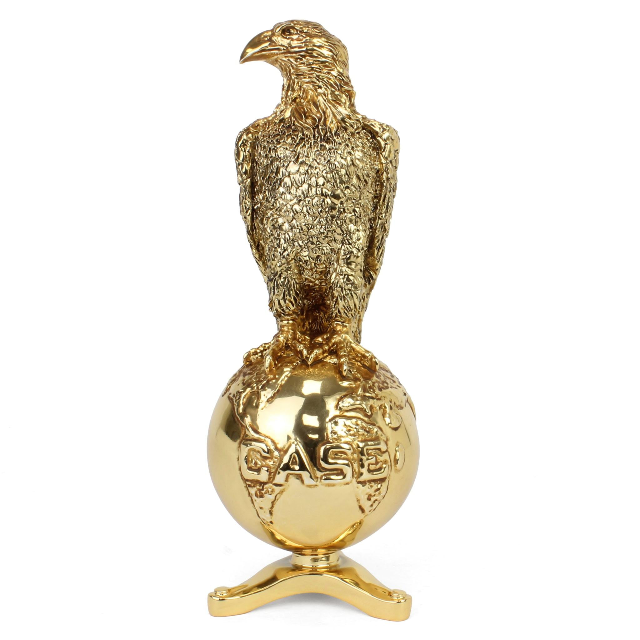 Spec Cast BRONZE 8 Inch Case Old Abe Eagle on Globe with Display Stand ...