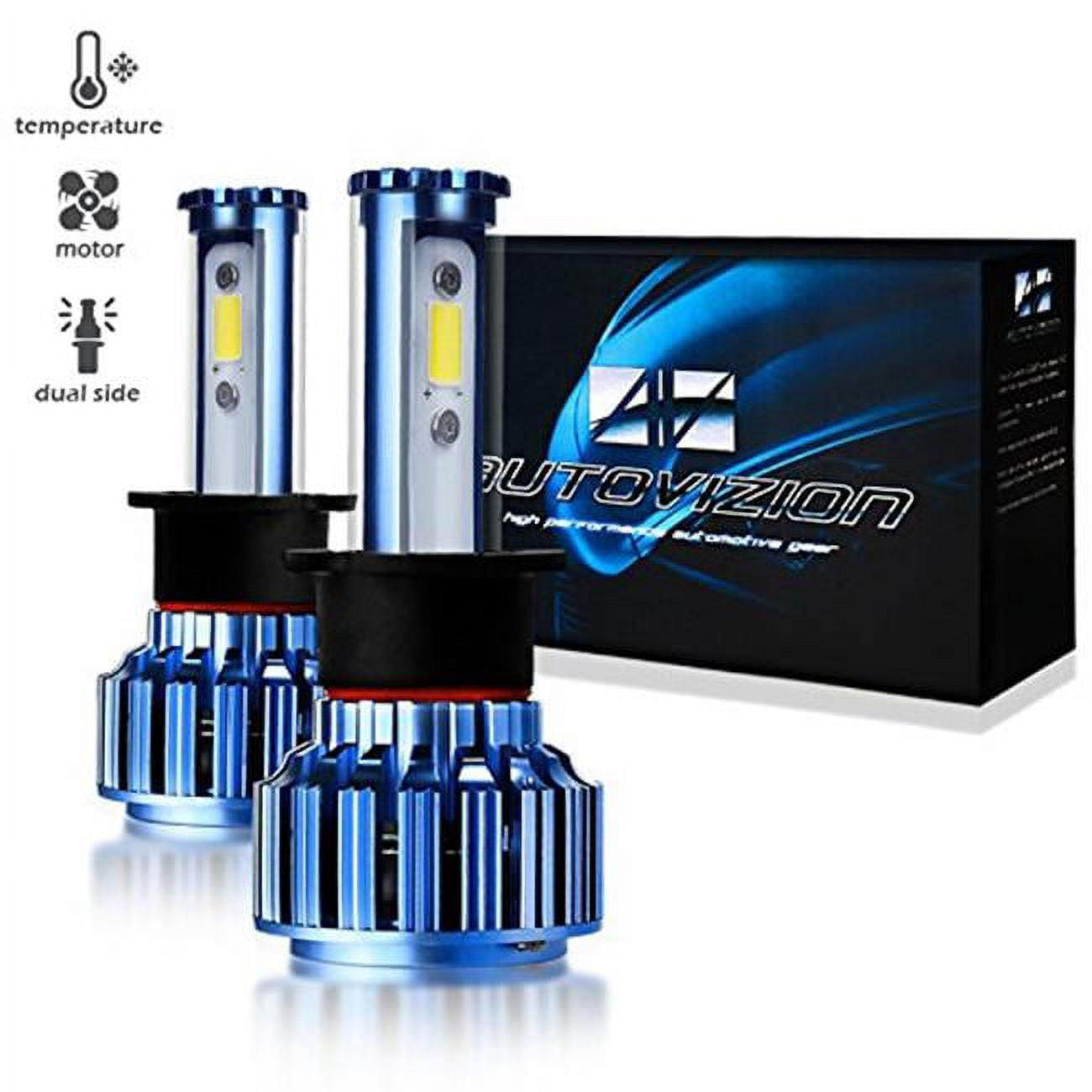 Spec-D LEDBH-H3H-CL H3 LED Headlight Bulbs - White - Walmart.com