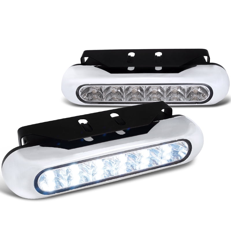 Spec-D Tuning 12-Led 6000K White Fog Running Lights Bumper Driving ...