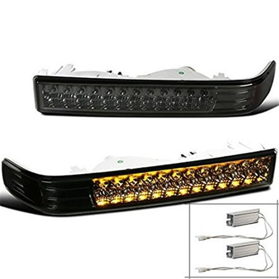 Spec-D Tuning 1998-2004 Chevy S10 LED Bumper Lights - Smoke - Walmart.com