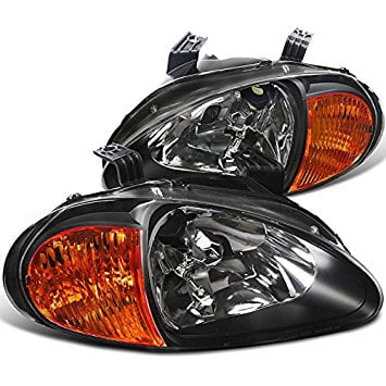 Spec-D Tuning 2LH-DEL93JM-EU For Honda Del Sol Black Headlights w ...