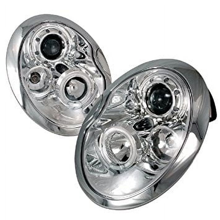 Spec-D Tuning 2LHP-MINI01-TM Mini Cooper Chrome Clear Halo Projector ...