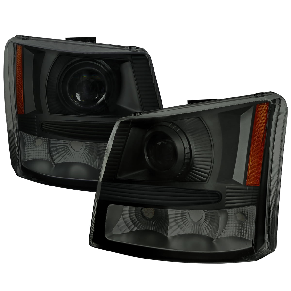 Spec-D Tuning 2in1 Black Smoke Projector Headlights Compatible with ...