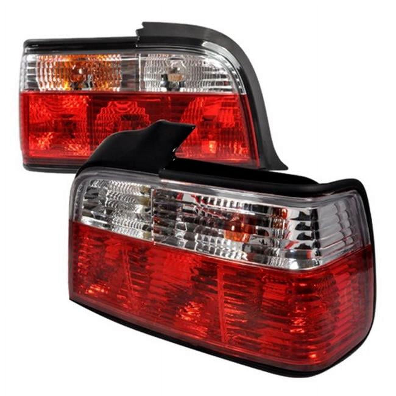 Spec-D Tuning 3 Series 4 Door Tail Lights - Red & Clear - 25in. L x ...
