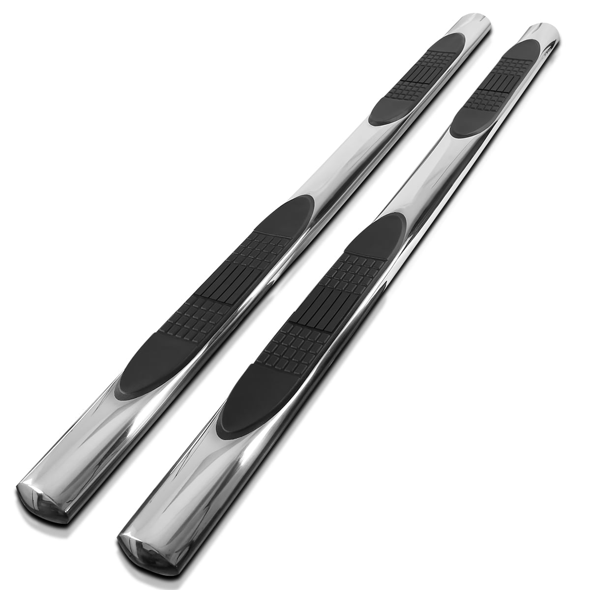 Spec-D Tuning 4" Polished Chrome Stainless Steel Running Boards Side ...