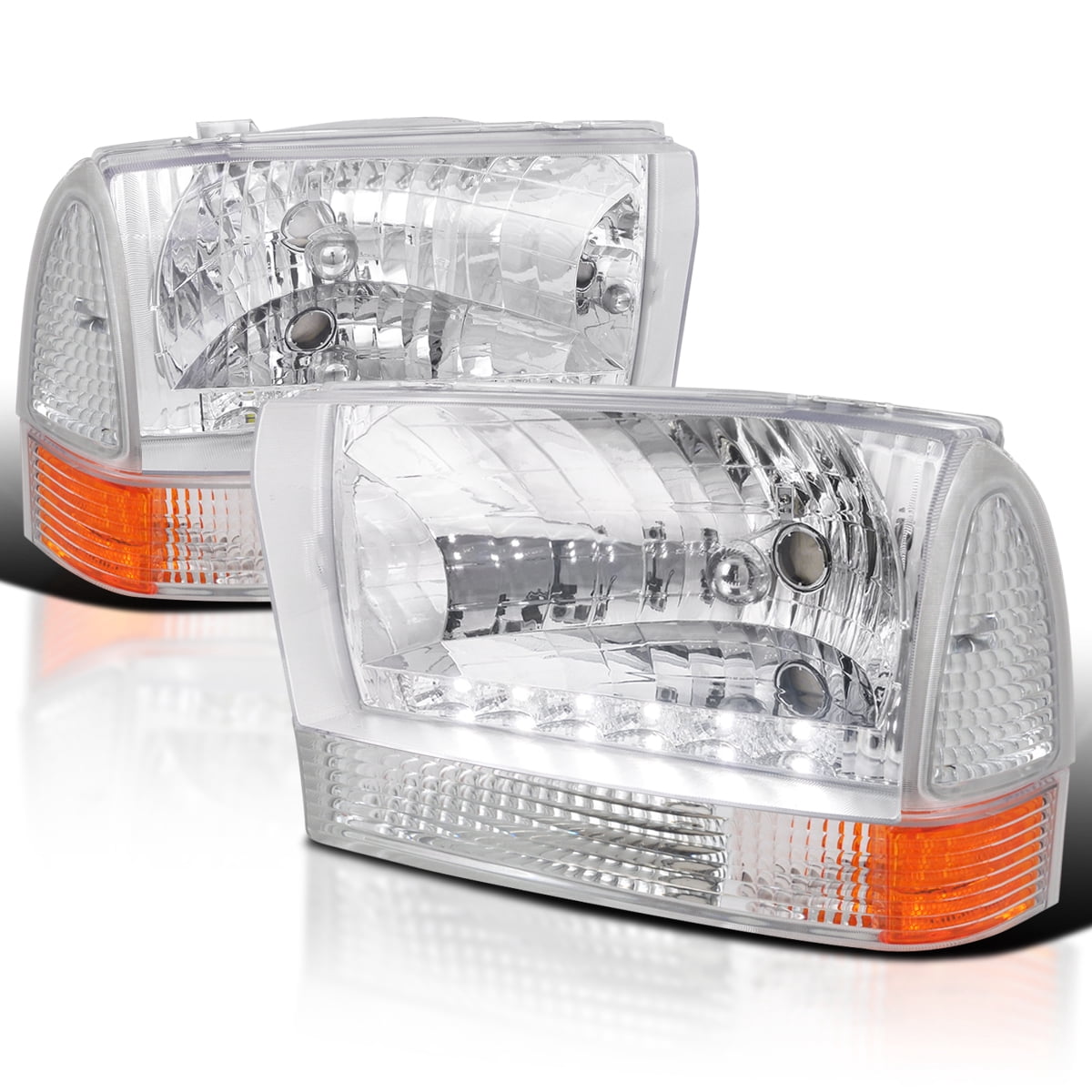 Spec-D Tuning 4PC LED Headlights + Signal Corner Lights Compatible with ...