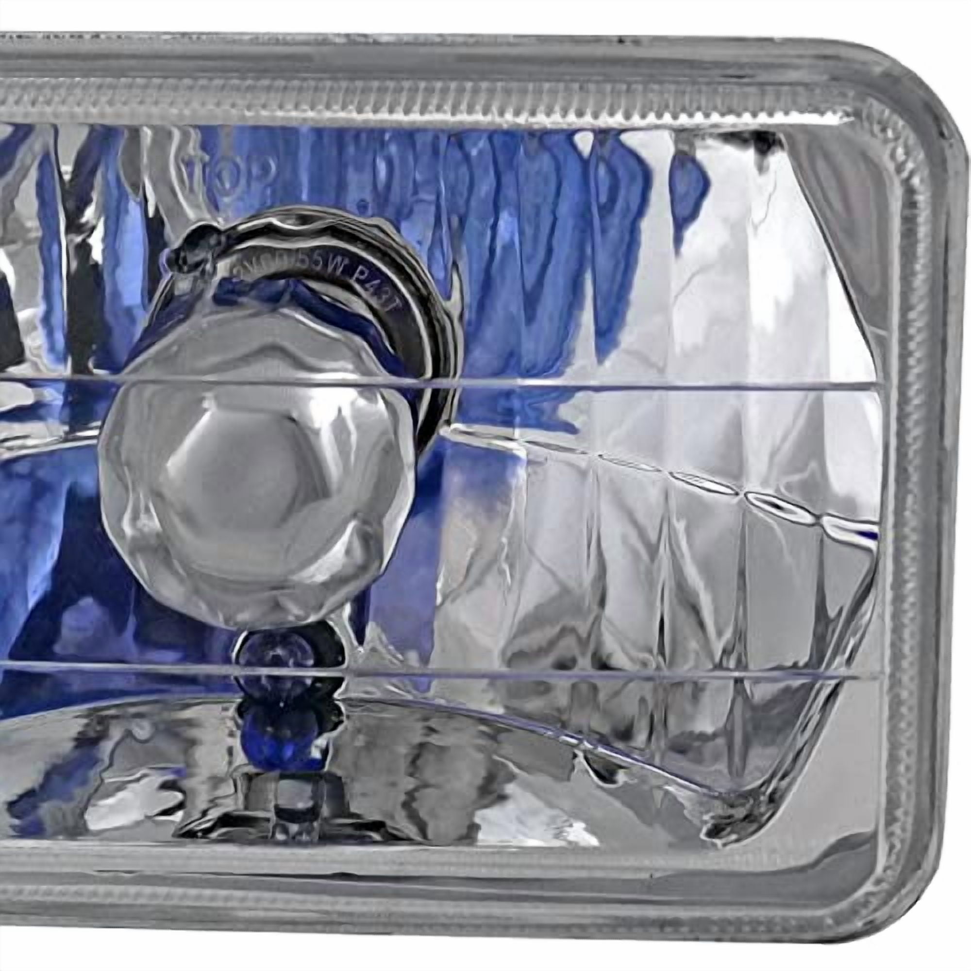 Spec-D Tuning 4X6 Chrome Sealed Beam H4 Headlights Square Lamps Pair ...