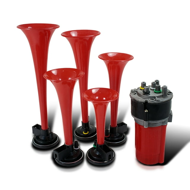 Spec-D Tuning 5PC 125Db Musical Red Trumpets Dukes Of Hazzard 12V Dixie ...