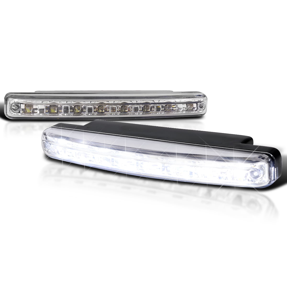 Spec-D Tuning 8-Led 6000K White Fog Running Lights Bumper Driving Lamps ...