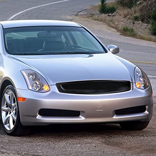 Spec-D Tuning ABS Black Front Hood Mesh Grille Compatible with 2003 ...